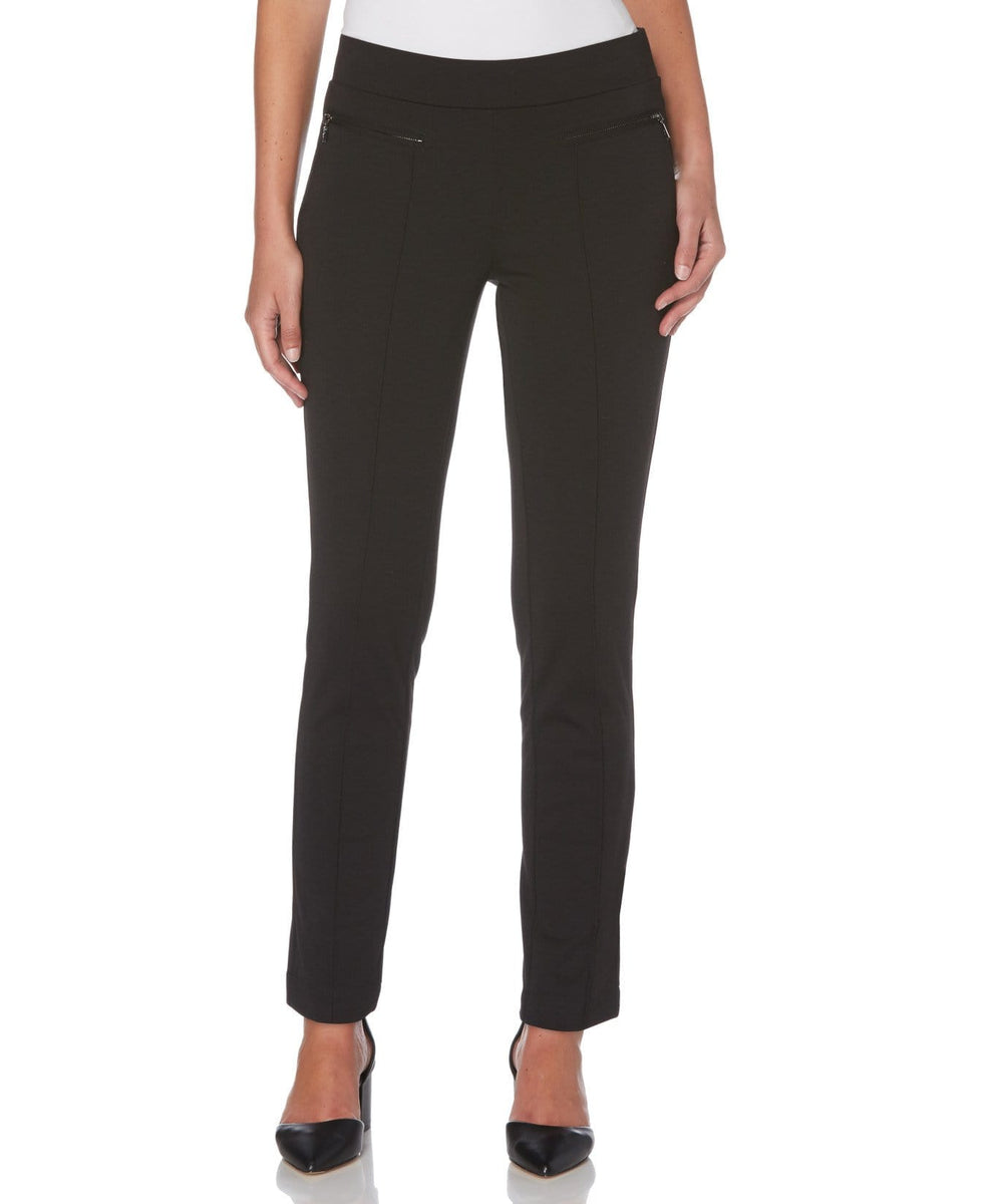 Ponte Knit Slim Leg Pant Comfort Fit Petite Shapes Rafaella