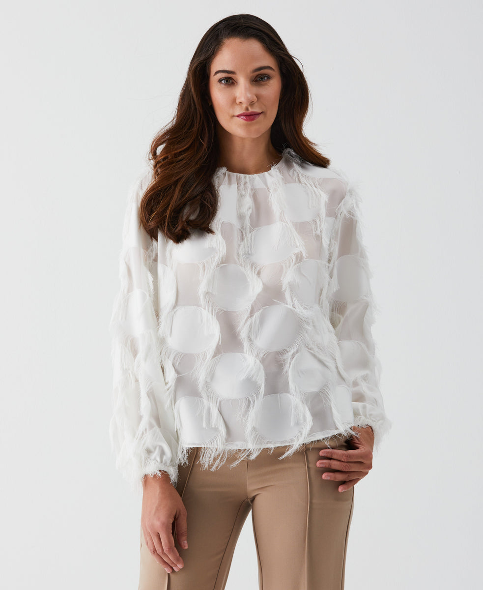 Women's Drop Shoulder Textured Blouse | Rafaella