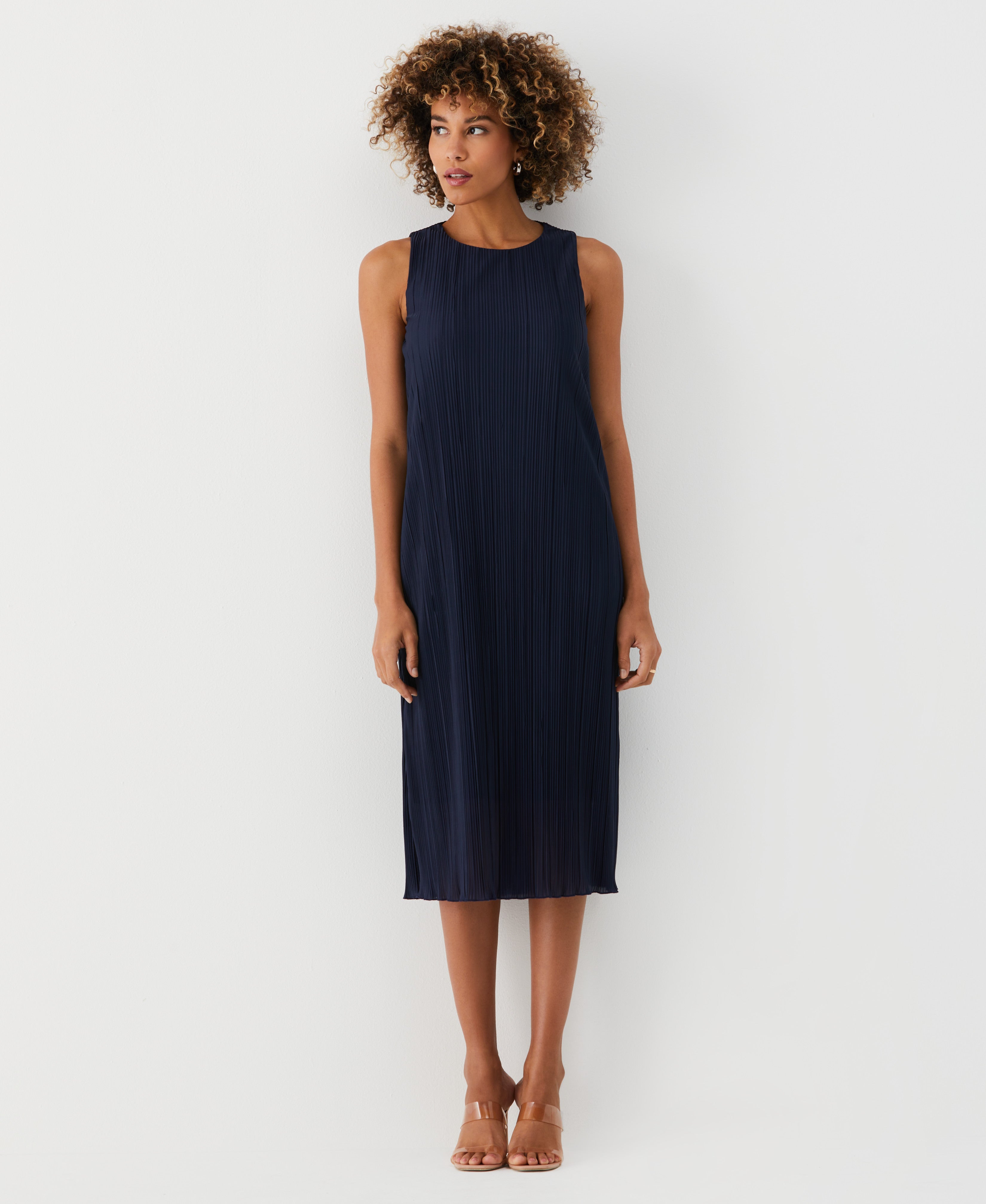 Women's Partially Lined Plisse Midi Dress – Rafaella