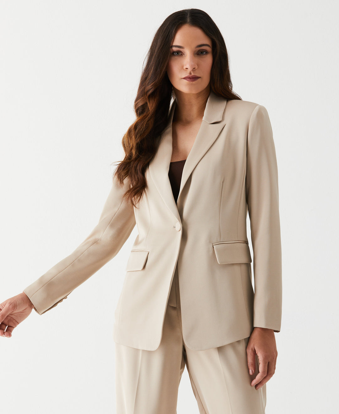 Petite Satin Suit Rafaella