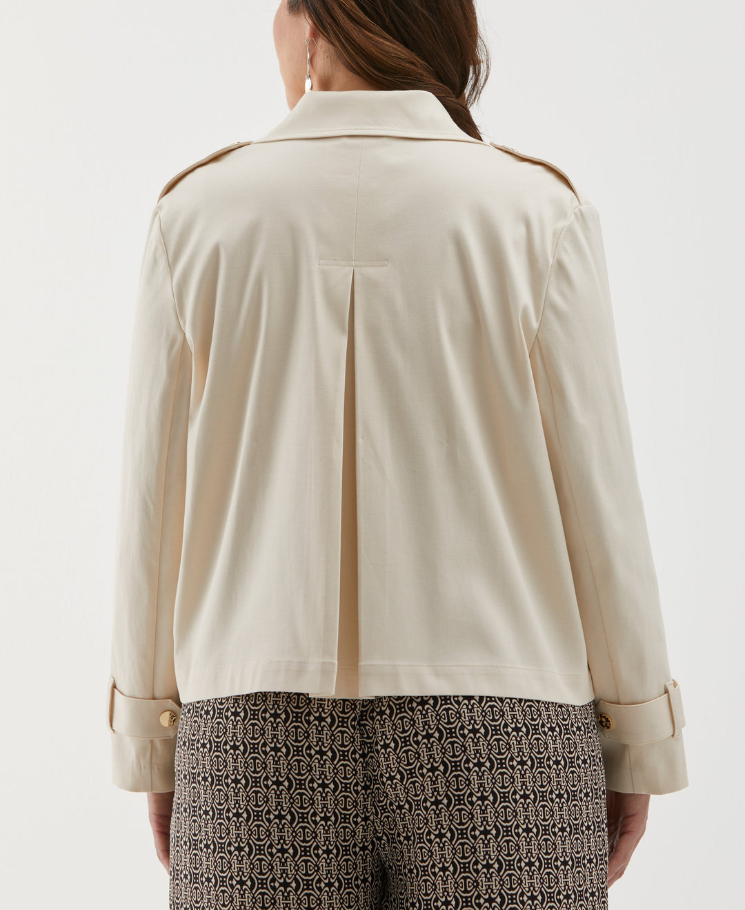 Women's Plus Size Crop Trench Jacket | Rafaella Women's Plus Size Crop Trench Jacket | Rafaella