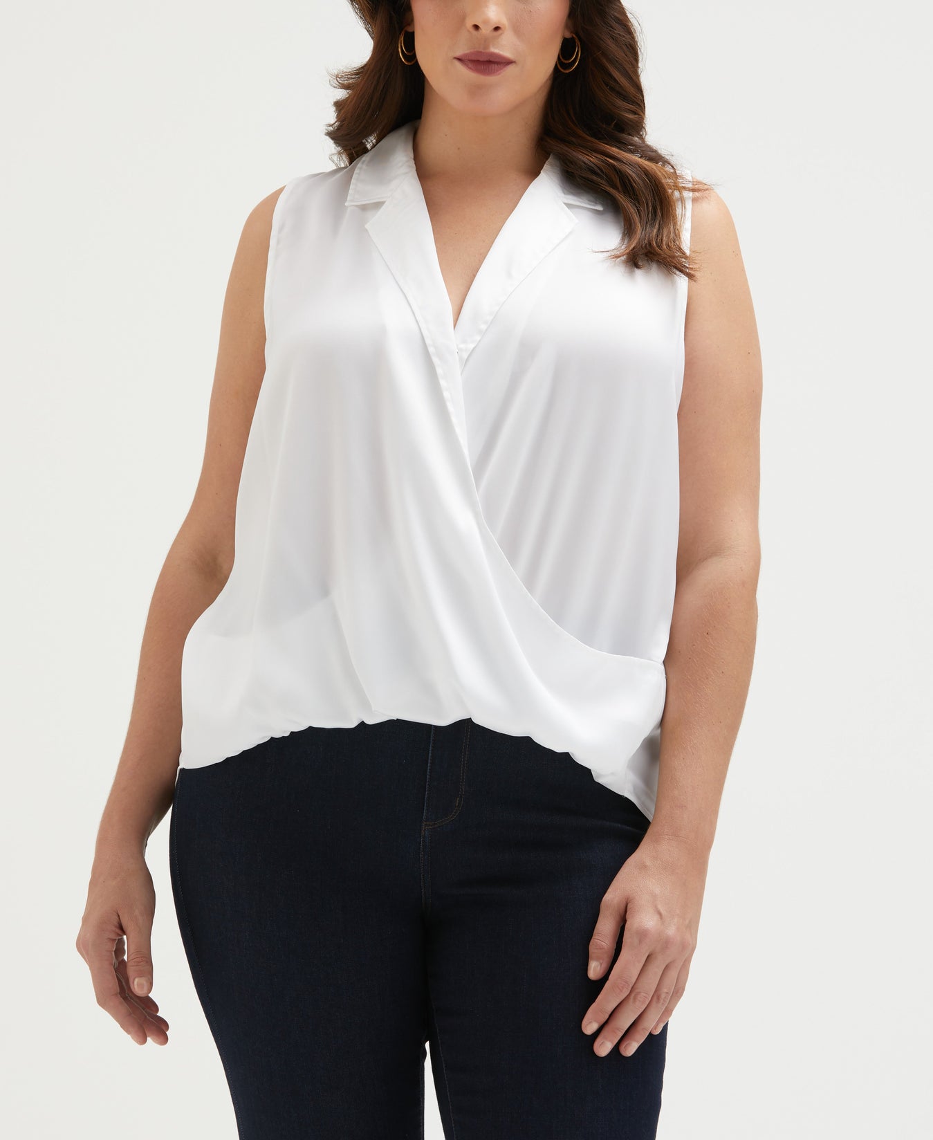Women's Plus Size Cross Front Blouse | Rafaella