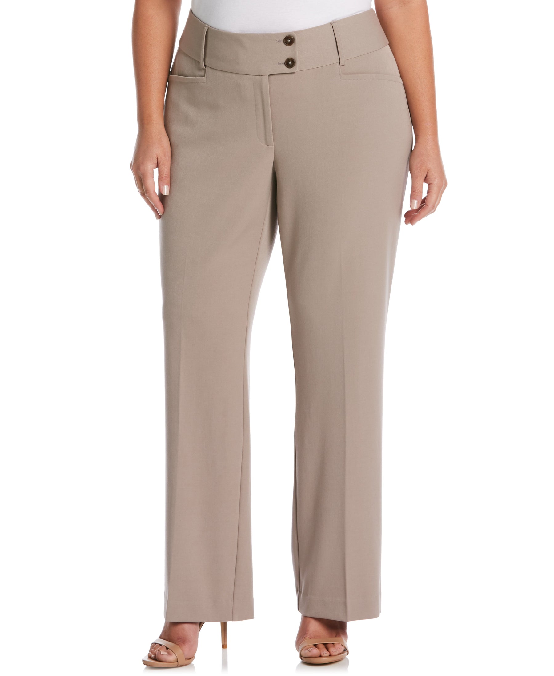 Women's Plus Size Curvy Fit Boot Cut Pant – Rafaella