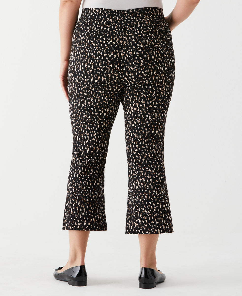 Women's Plus Size Printed Crop Boot Cut Pant | Rafaella