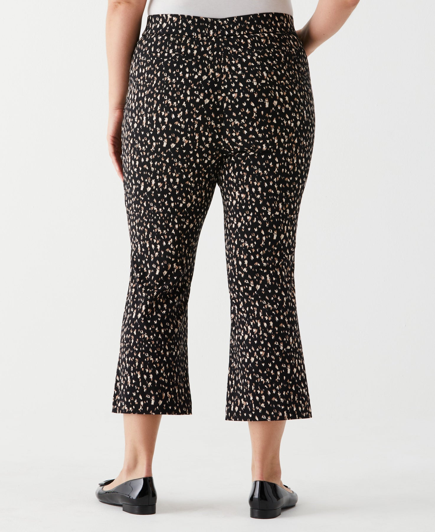 Women's Plus Size Printed Crop Boot Cut Pant – Rafaella