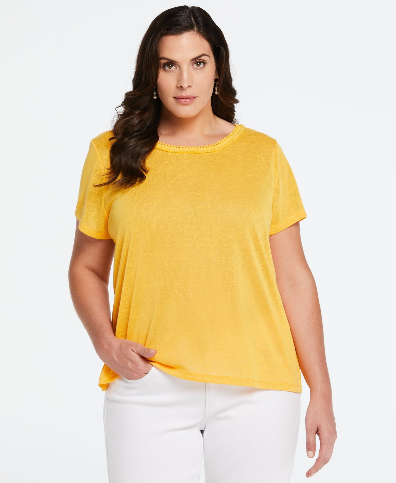 Women's Plus Size Fringe Top | Rafaella