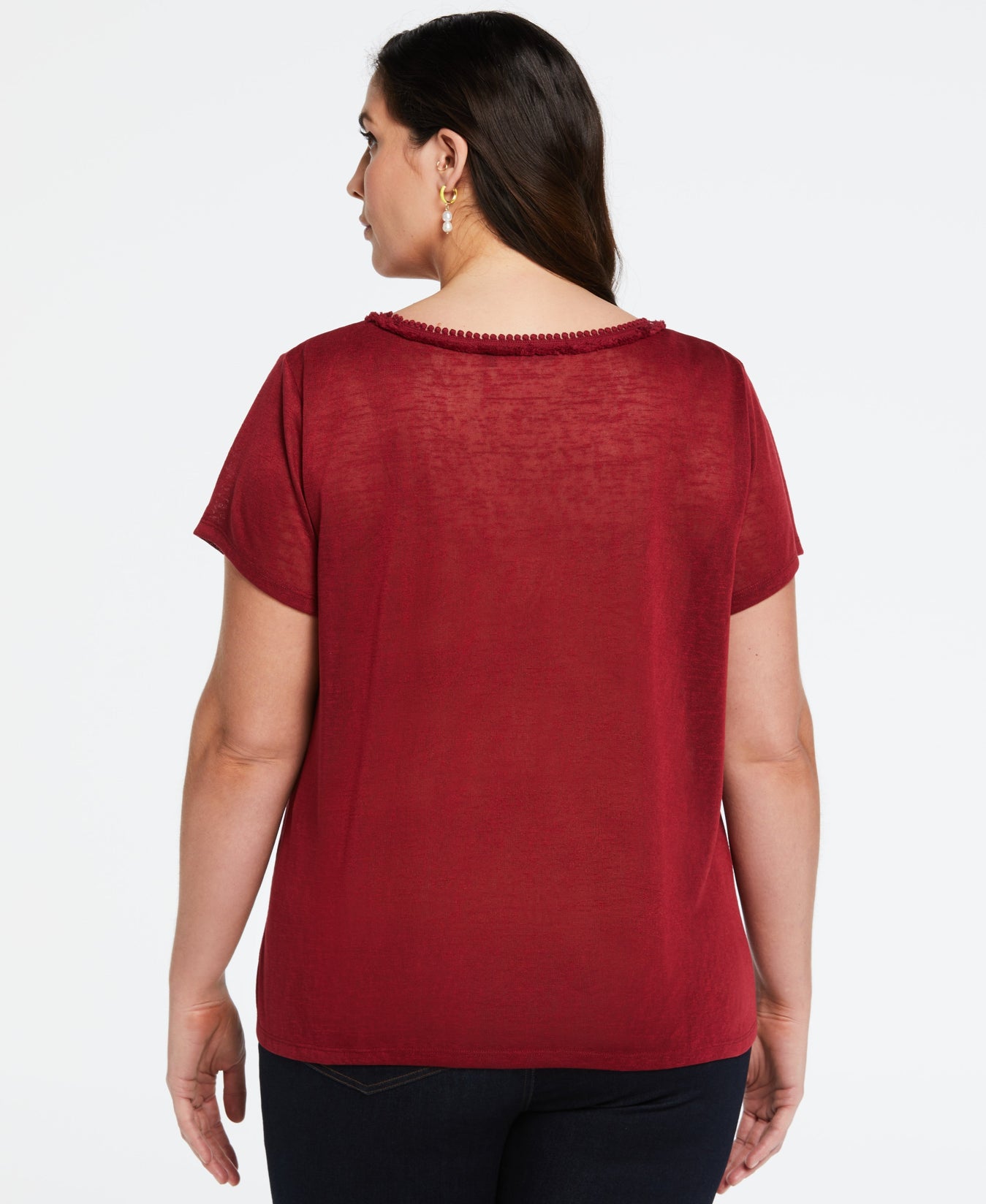 Women's Plus Size Fringe Top | Rafaella